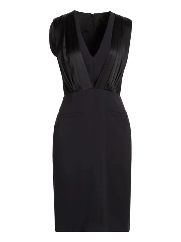 Max Mara Sleeveless Bodycon Dress With Glossy Finish - Black