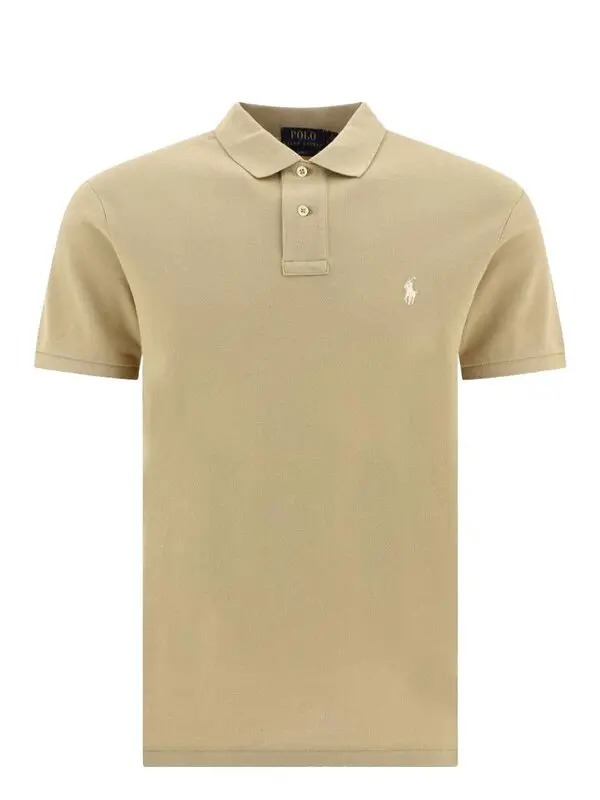 Polo Ralph Lauren Polo Pony Cotton Polo Shirt - Nude