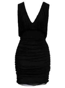 Saint Laurent Sleeveless V-neck Dress - Black