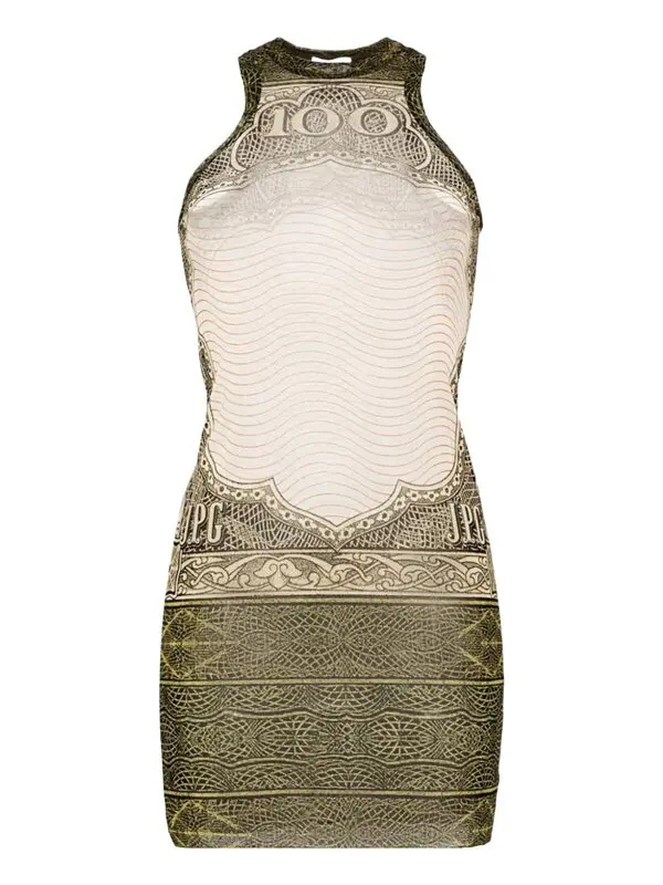 JEAN PAUL GAULTIER Sleeveless Grid Dress - Multicolor