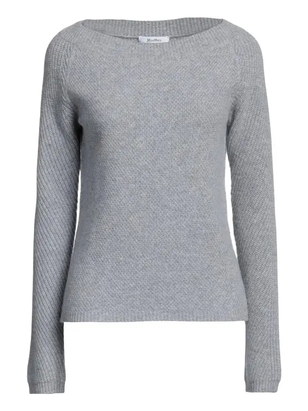 Max Mara Long Sleeve Crew Neck Sweater - Gray