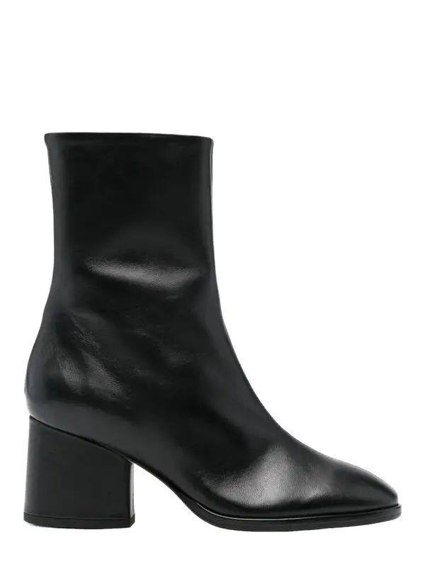 AeydĒ Almond Toe Zipped Ankle Boots - Black
