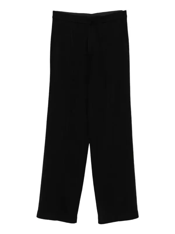 FORTE_FORTE Pleated Front Trousers - Black