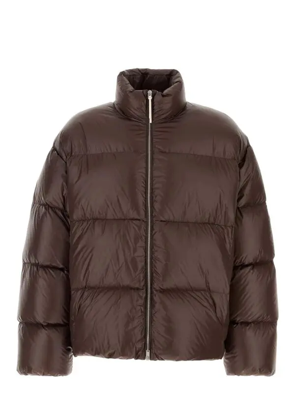 JIL SANDER Zip-up Down Jacket - Brown