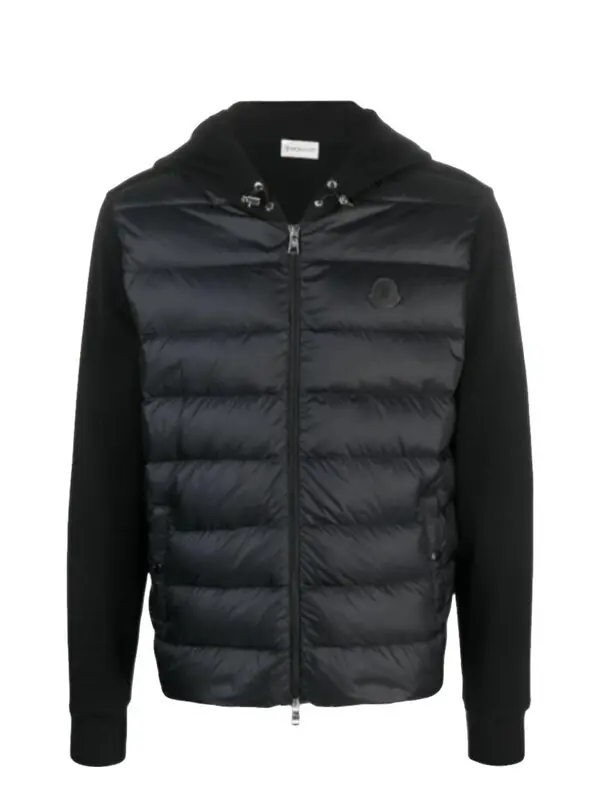 Moncler Padded Fleece Zip-up Sweatshirt - Black