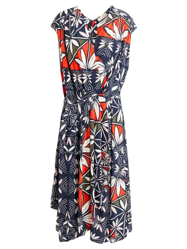 Tory Burch V-neck Floral Wrap Dress - Black
