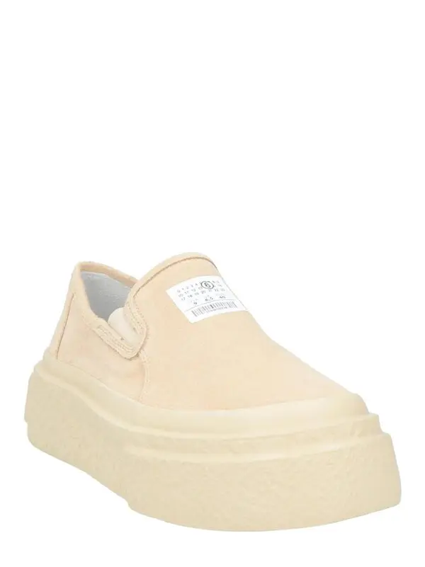 MAISON MARGIELA Suede Slip-on Flatforms - Nude