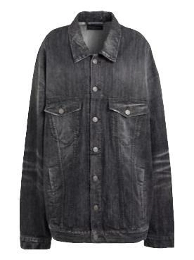 Balenciaga Classic Multi-pocket Denim Jacket - Black