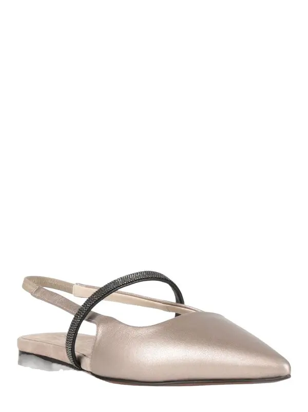 Brunello Cucinelli Slingback Ballet Flats - Nude