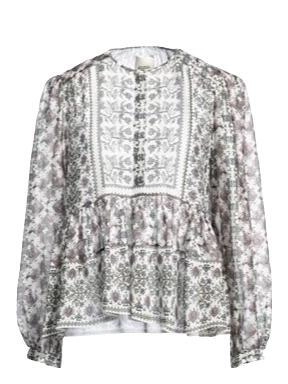 Isabel Marant Étoile Printed Long Sleeve T-shirt - Gray