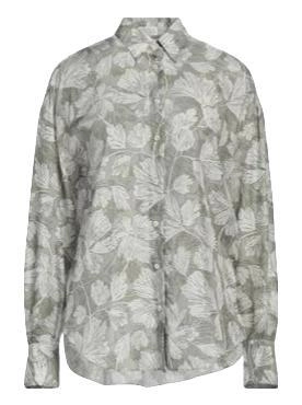 Brunello Cucinelli Long-sleeved Printed Shirt - Gray