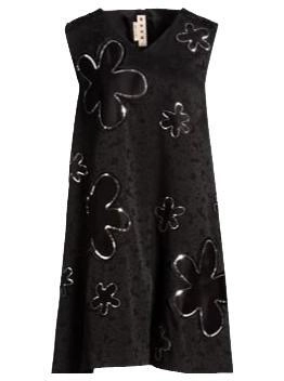 Marni Sleeveless Sequined Floral Print Dress - Black