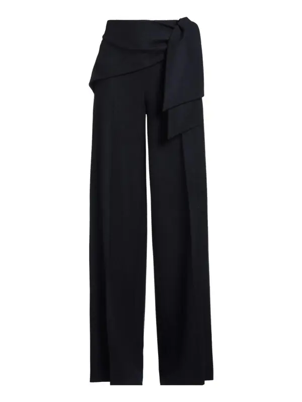 Max Mara Wide-leg Trousers With Belt Detail - Black