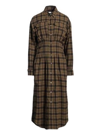 Isabel Marant Étoile Checked Tartan Shirt Dress - Black
