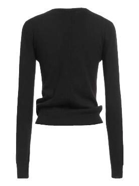 Saint Laurent Long Sleeve Crew Neck Knit - Black