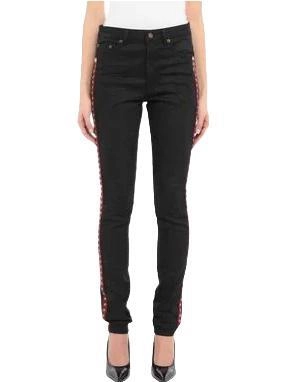 Saint Laurent Embellished Jeans - Black