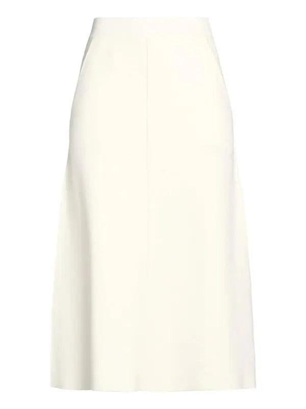 Max Mara Knitted Umbrella Skirt - White