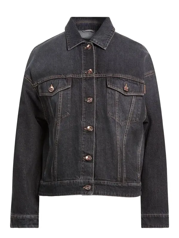 Brunello Cucinelli Denim Trucker Jacket - Black