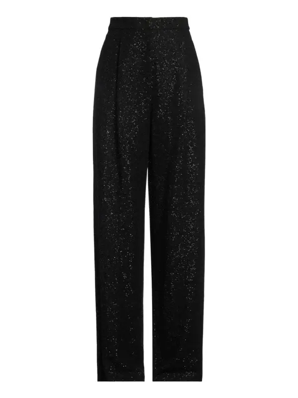 Max Mara Sequin Embellished Loose-fit Trousers - Black