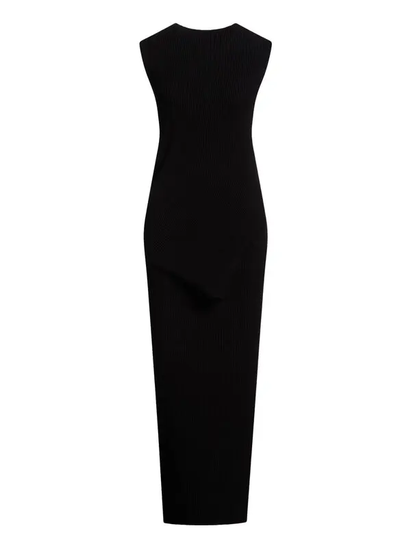 Rick Owens Ribbed Knit Sleeveless Dress - Black