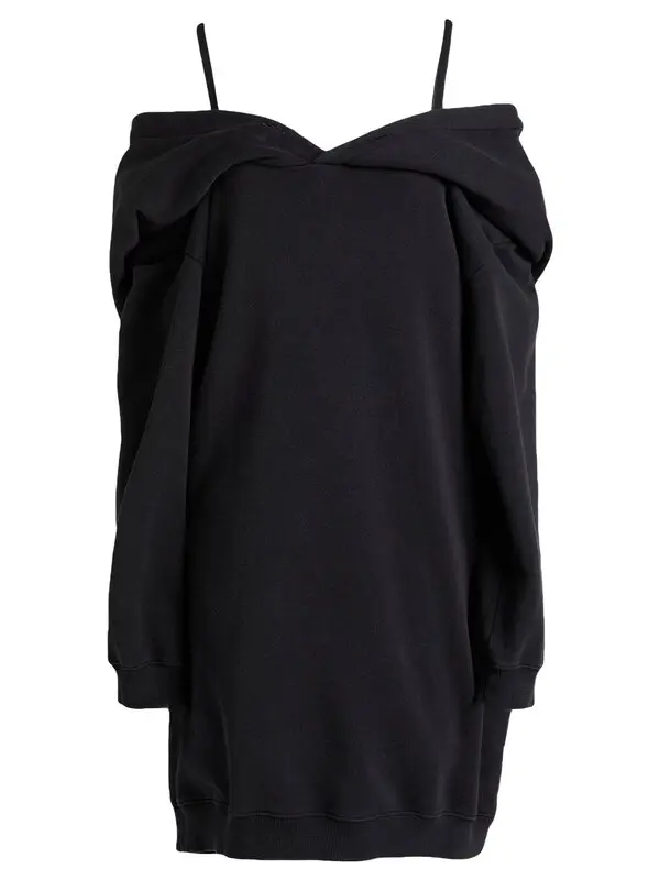 MAISON MARGIELA French Terry Hooded Dress - Black