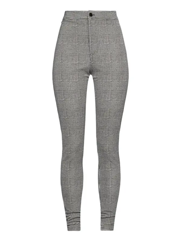 Saint Laurent Prince Of Wales Check High-waisted Pants - Gray