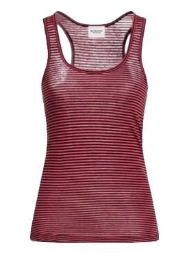 Isabel Marant Étoile Striped Sleeveless T-shirt - Red