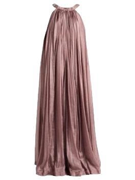 Rick Owens Sleeveless Pleated Maxi Dress - Red