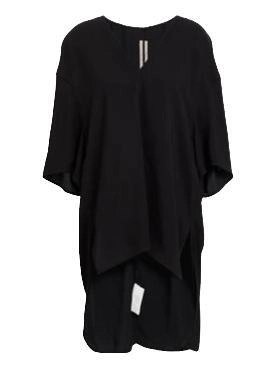 Rick Owens Short Sleeve V-neck Top - Black