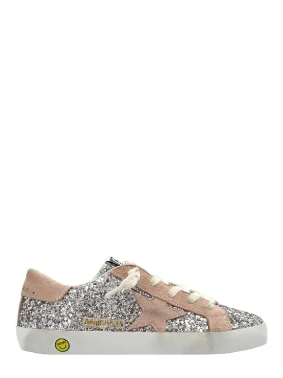 GOLDEN GOOSE Super Star Glitter Sneakers - White