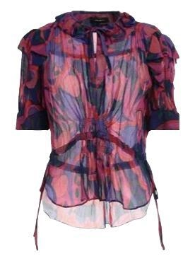 Isabel Marant Étoile Vintage Color-block Printed Short Sleeve Blouse - Multicolor