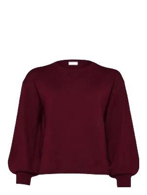 ERES Purple Knit Top With Lantern Sleeves - Brown
