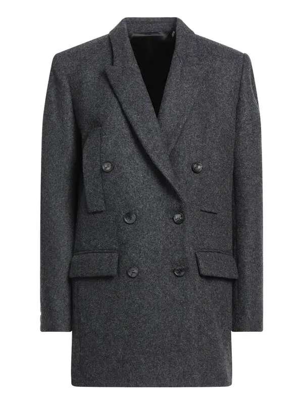 Isabel Marant Étoile Double-breasted Wool Coat - Black