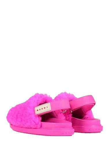 Marni Wool Shearling Mule - Pink