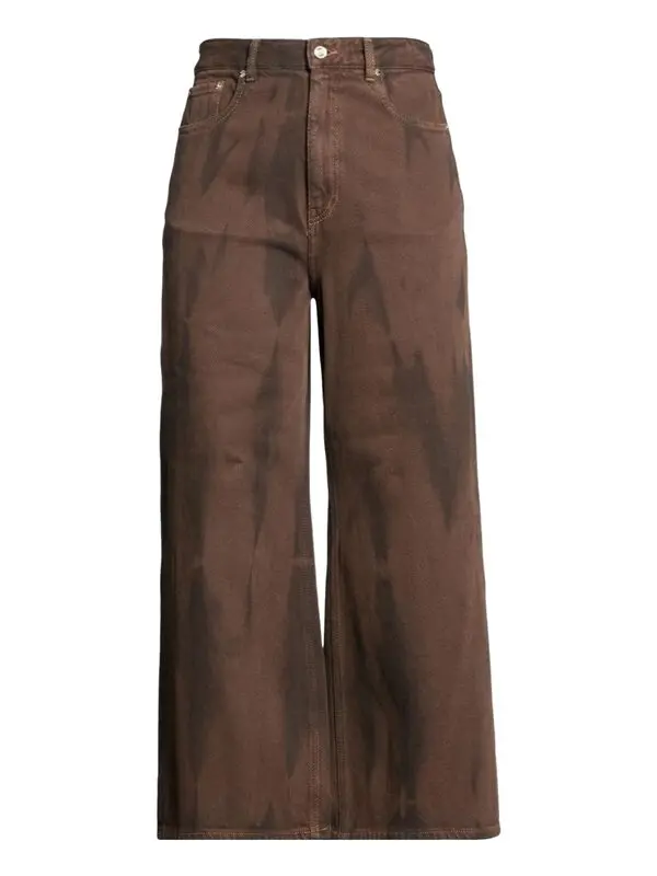 GANNI Tie-dye Loose Trousers - Brown