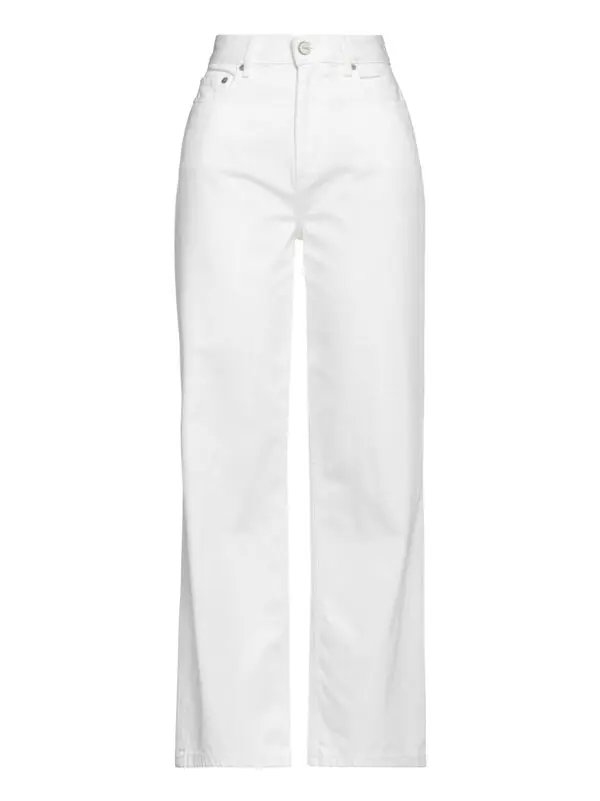 GANNI Straight Leg Jeans - White