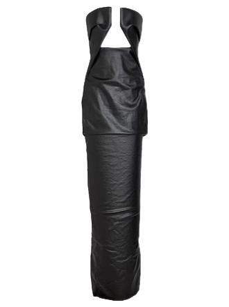 Rick Owens Sleeveless Off-the-shoulder Denim Gown - Black
