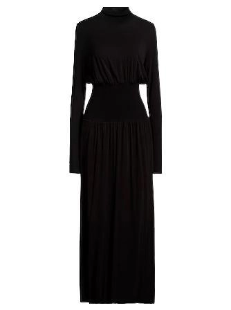 Sportmax Bodycon Long Sleeve Turtleneck Dress - Black