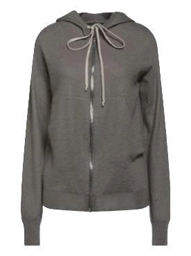 Rick Owens Solid Color Hooded Cardigan - Black