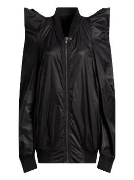 Rick Owens Long Sleeve Zip Up Windbreaker Jacket - Black