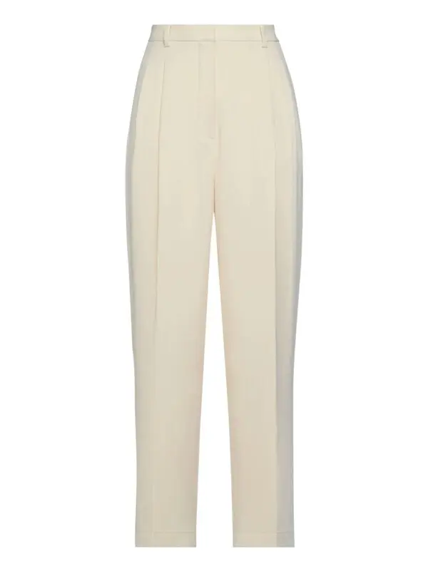 Tory Burch Solid Color Straight Leg Pants - Nude