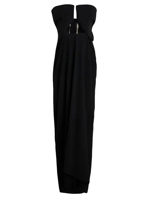 Rick Owens Sleeveless Wool Maxi Dress - Black