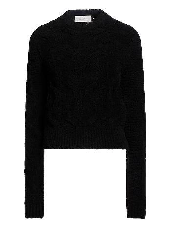 Sportmax Solid Long Sleeve Knit Top - Black