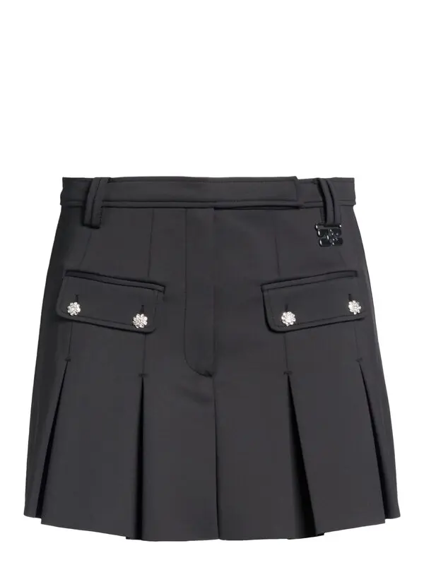 GANNI Pleated Skirt - Black