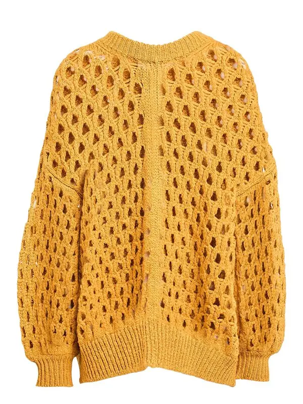 Isabel Marant Étoile Solid Color Open-knit Top - Orange