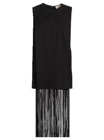 Sportmax Sleeveless Fringe Dress - Black