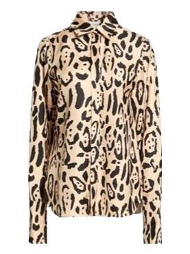 Sportmax Leopard Print Long Sleeve Shirt - Nude