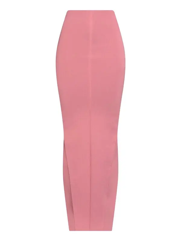 Rick Owens Stylish Slim-fit Knitted Midi Skirt - Pink