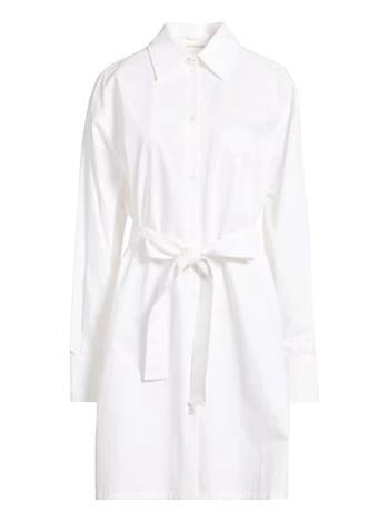 Sportmax Classic Collar Shirt Dress With Belt - White