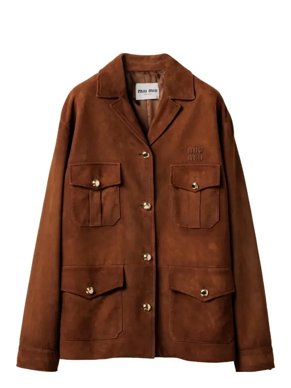 Miu Miu Suede Jacket - Brandy